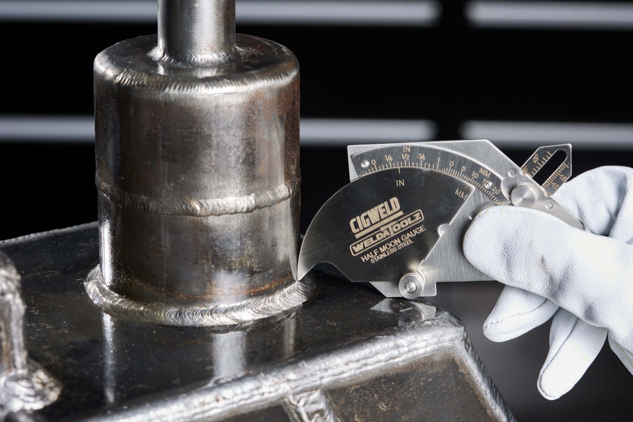 Half Moon Stainless Steel Welding Gauge (Cam Style) - Cigweld