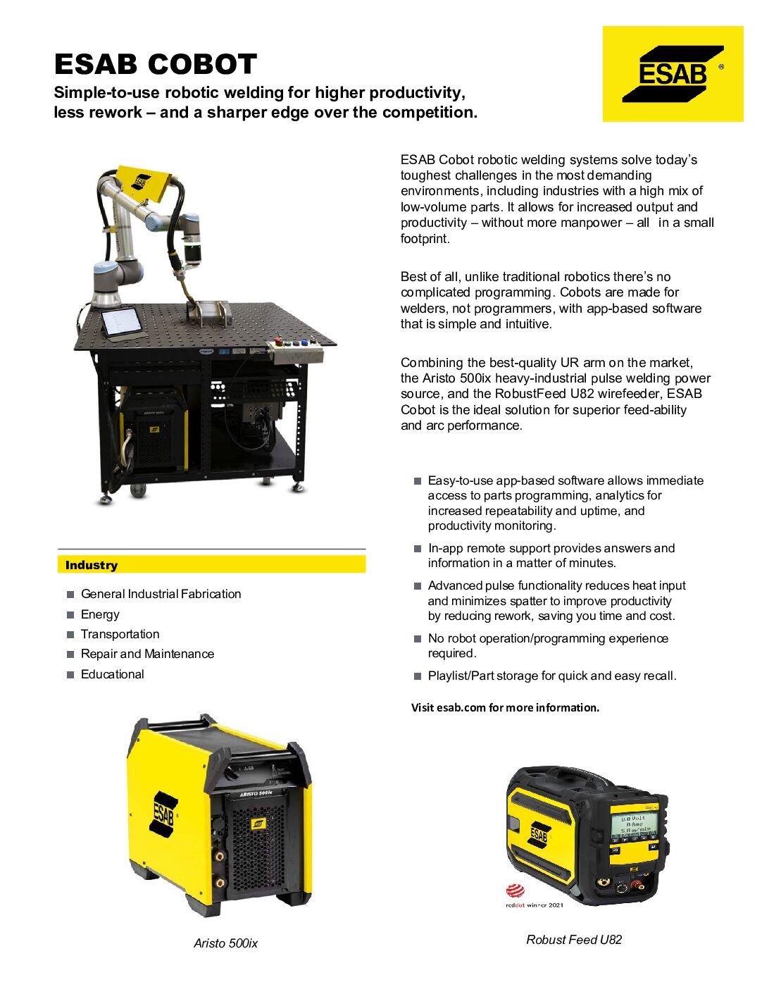 ESAB Cobot Solutions - Cigweld
