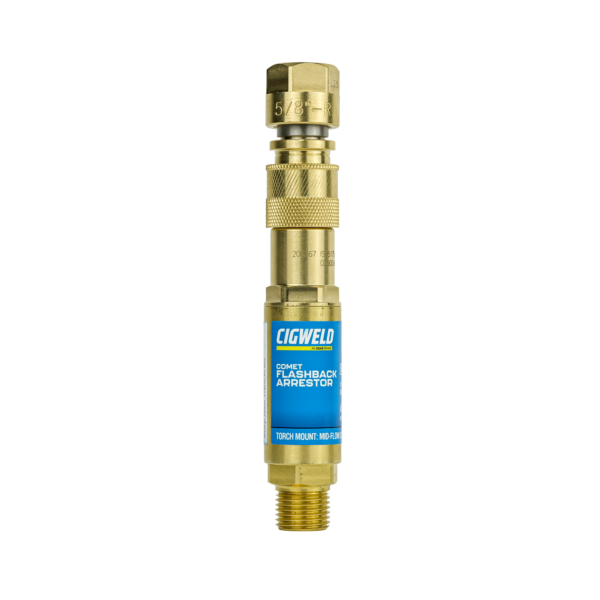 COMET Flashback Arrestor Quick Connect Mid-Flow Torch Mount - Oxygen ...